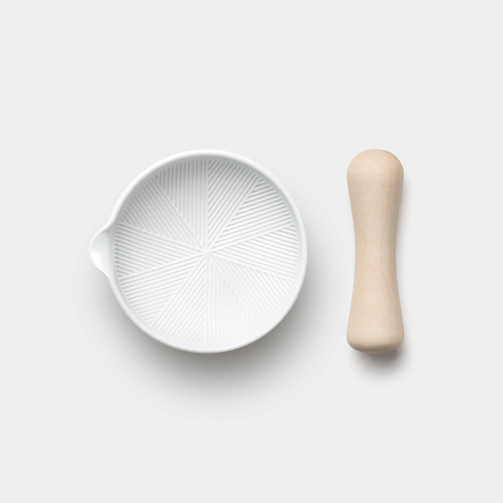 Shitaku Ripple Ridge Mortar & Pestle by Makoto Koizumi for Kihara