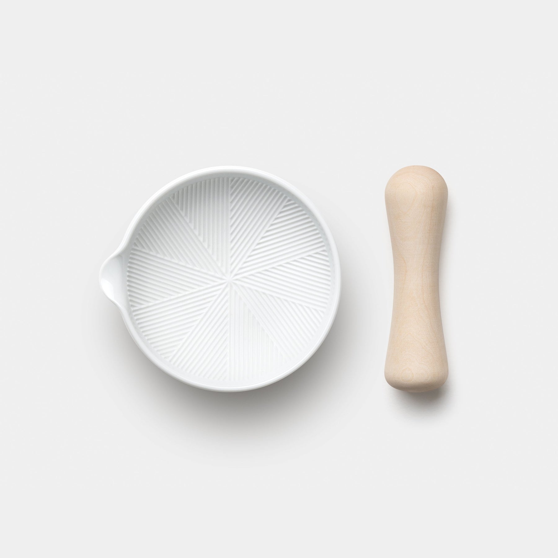 Shitaku Ripple Ridge Mortar & Pestle by Makoto Koizumi for Kihara